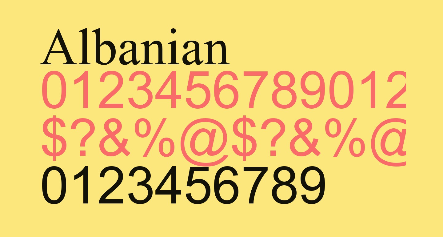Albanian free Font - What Font Is