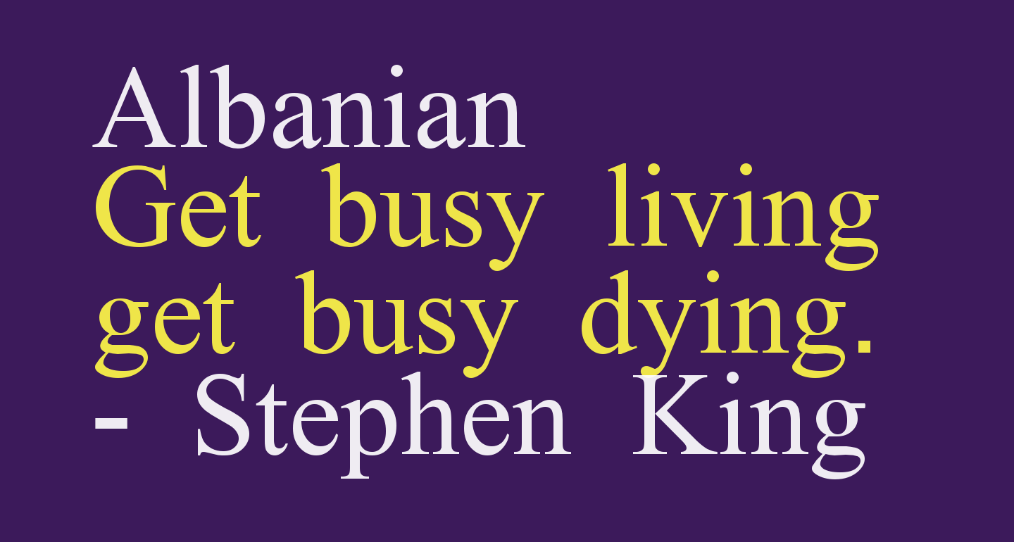 Albanian Free Font What Font Is