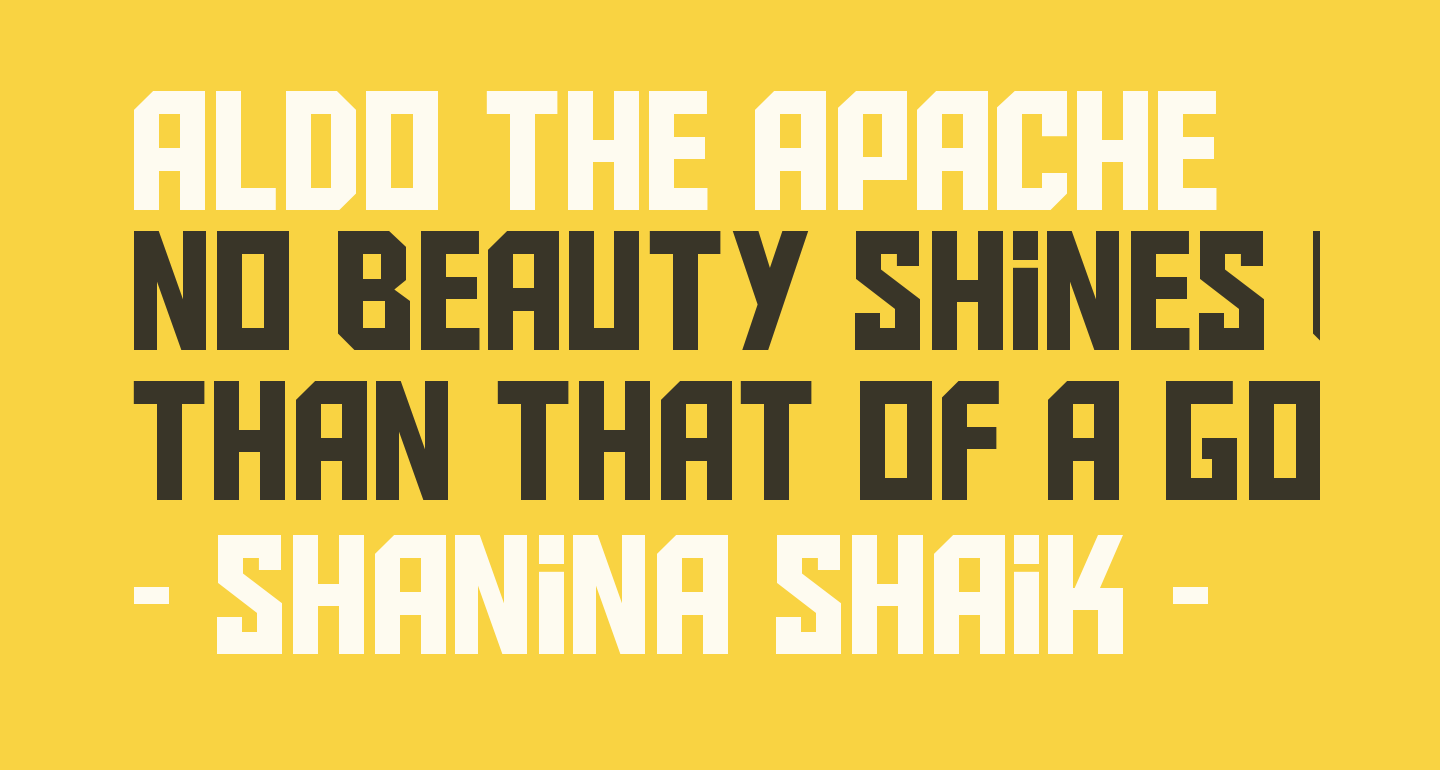 Aldo the Apache free Font - What Font Is