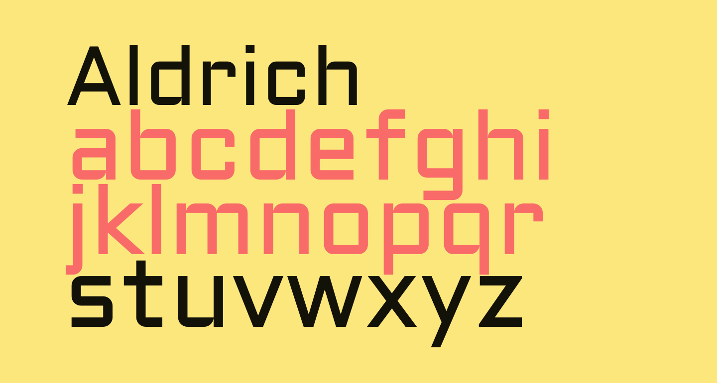 Aldrich free Font - What Font Is