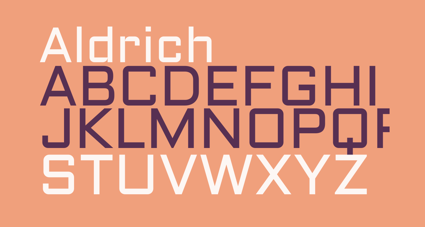 Aldrich free Font - What Font Is