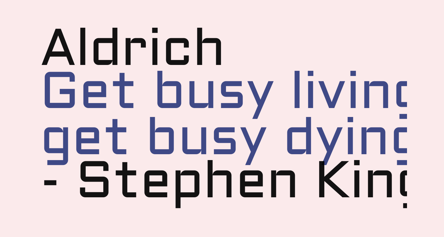 Aldrich free Font - What Font Is