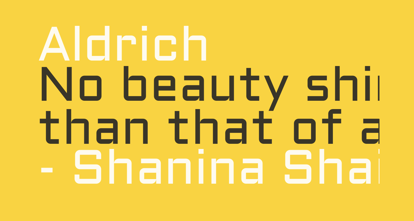 Aldrich free Font - What Font Is