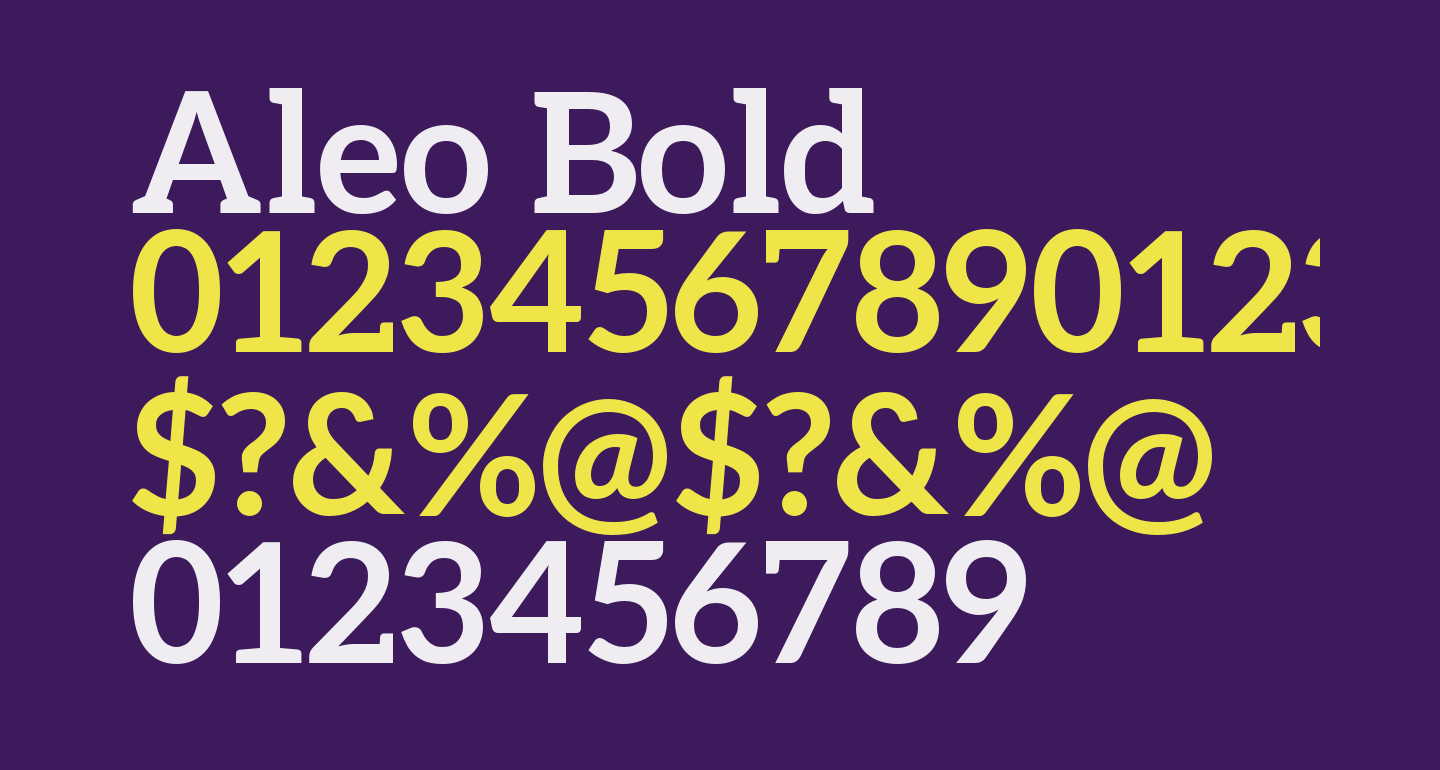 Aleo Bold free Font - What Font Is