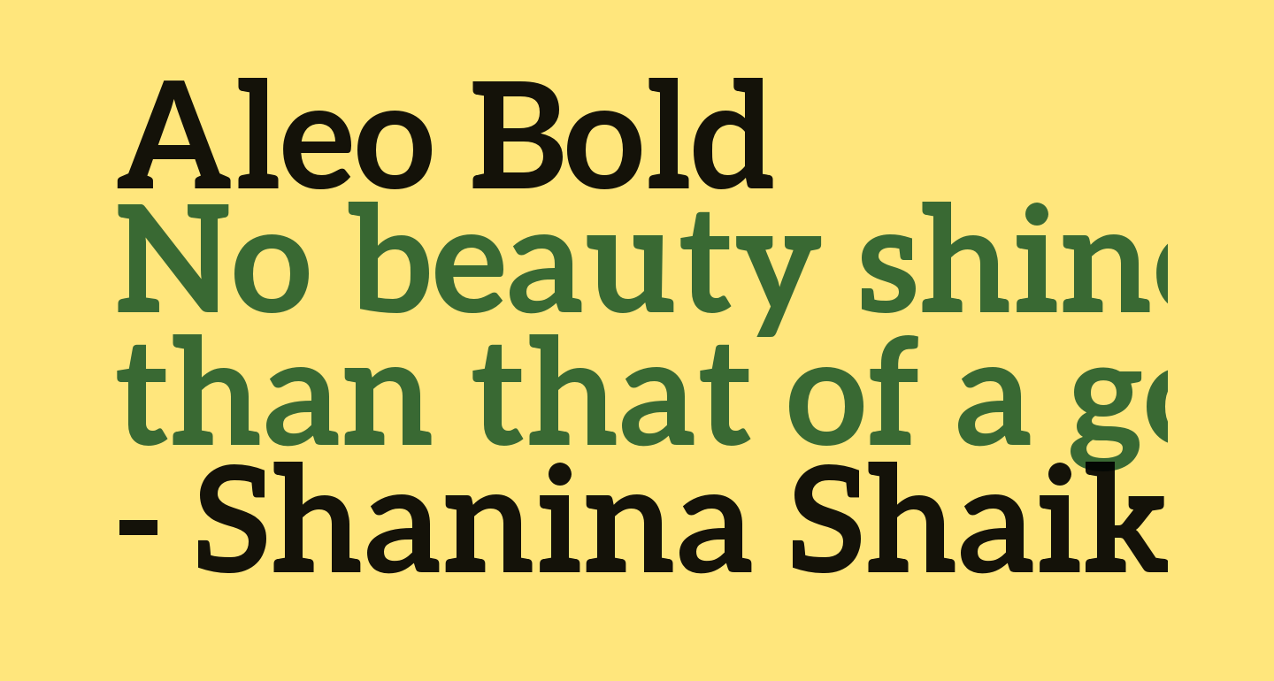 Aleo Bold free Font - What Font Is