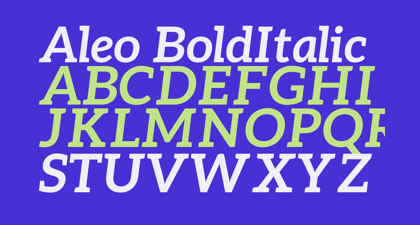 Aleo BoldItalic free Font - What Font Is