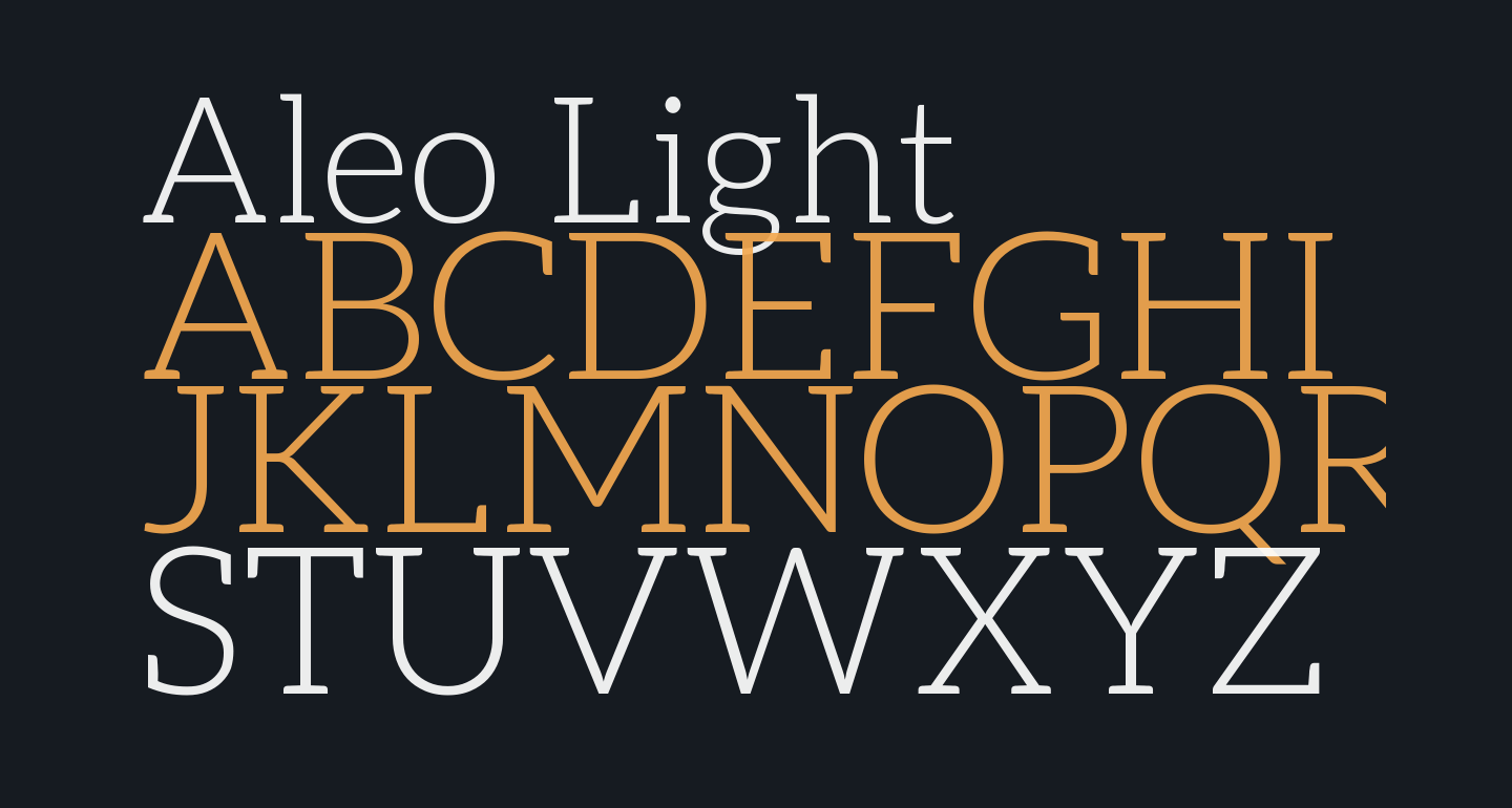 Aleo Light free Font - What Font Is