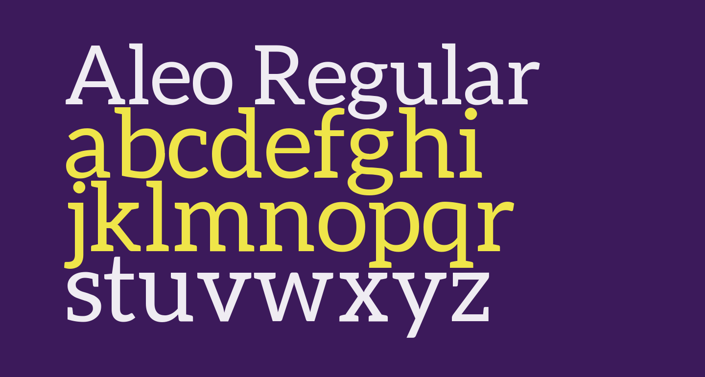 Aleo Regular free Font - What Font Is