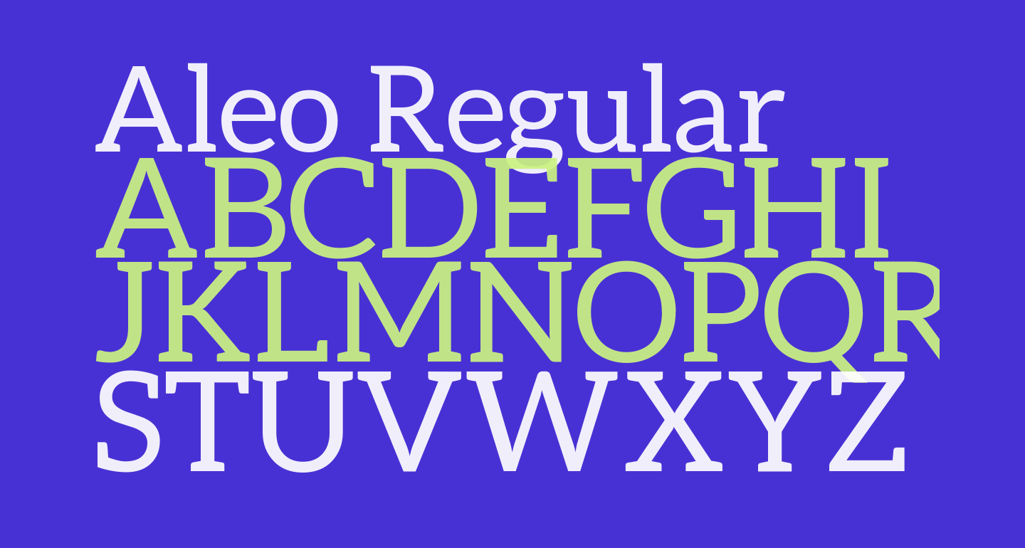 Aleo Regular free Font - What Font Is