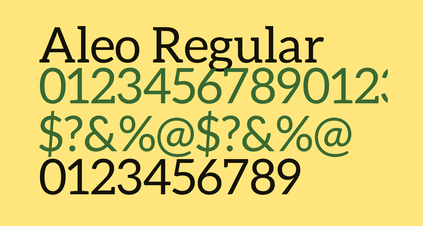 Aleo Regular free Font - What Font Is