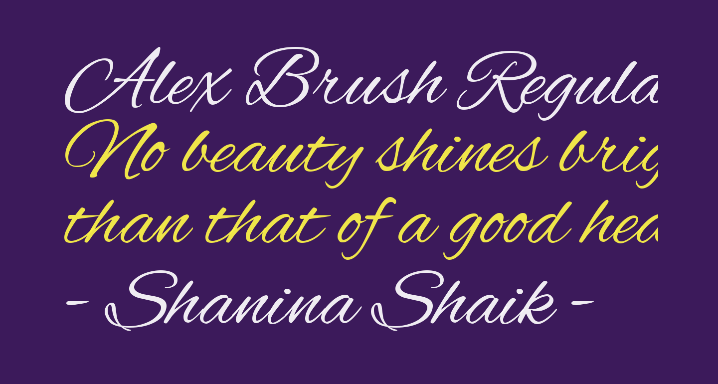 Alex Brush Regular free Font - What Font Is