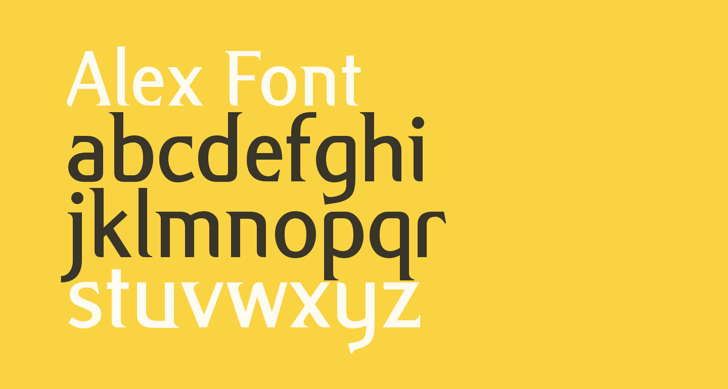Alex free Font - What Font Is