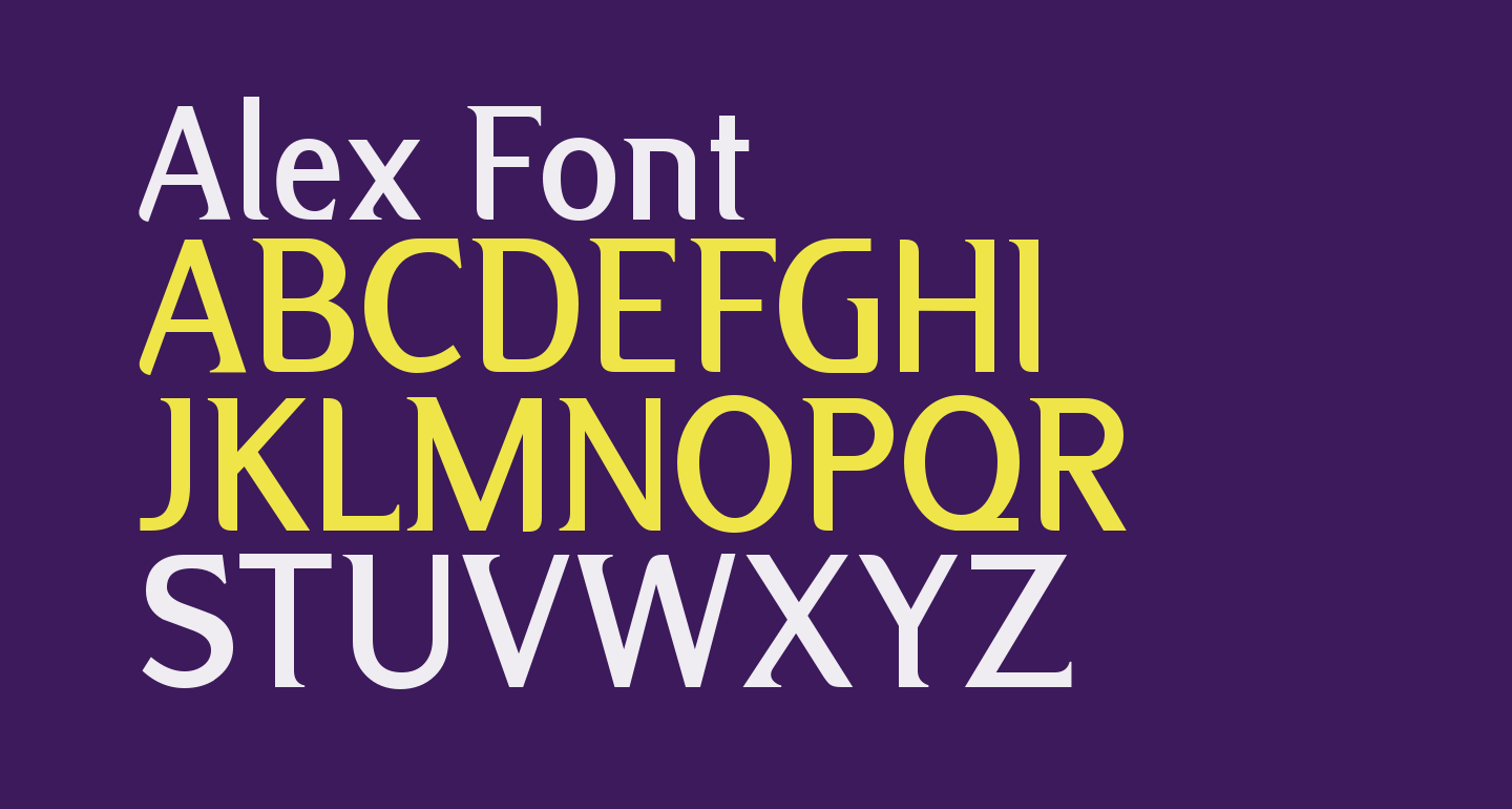 Alex free Font - What Font Is