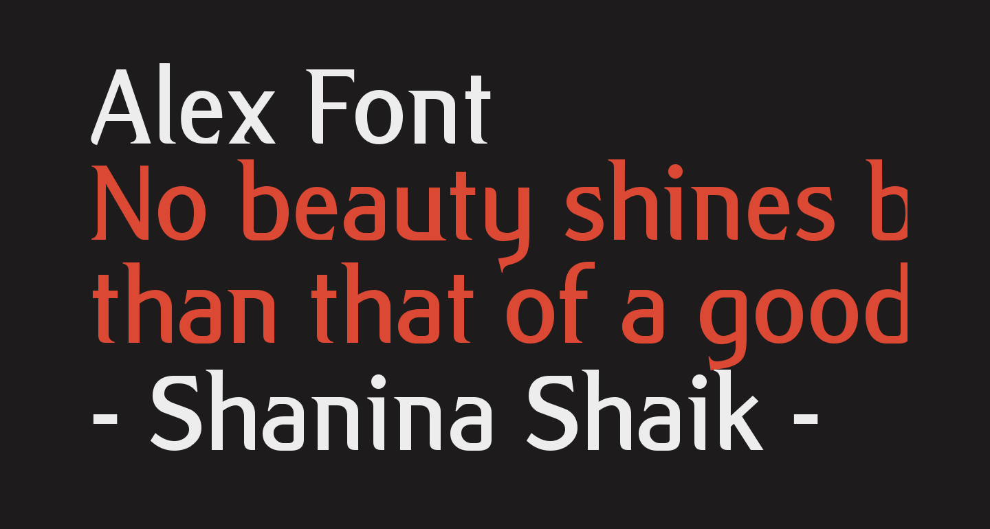 Alex free Font - What Font Is