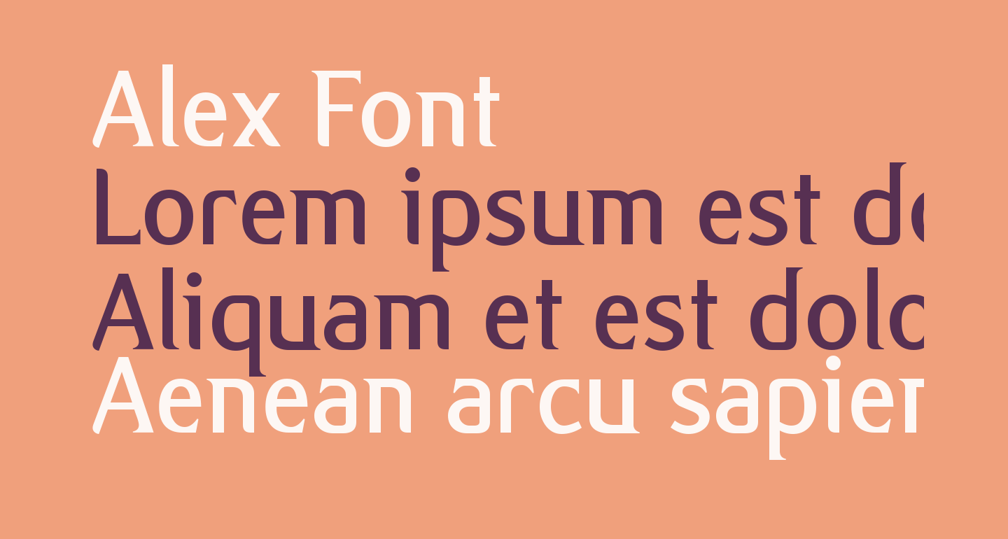 Alex free Font - What Font Is