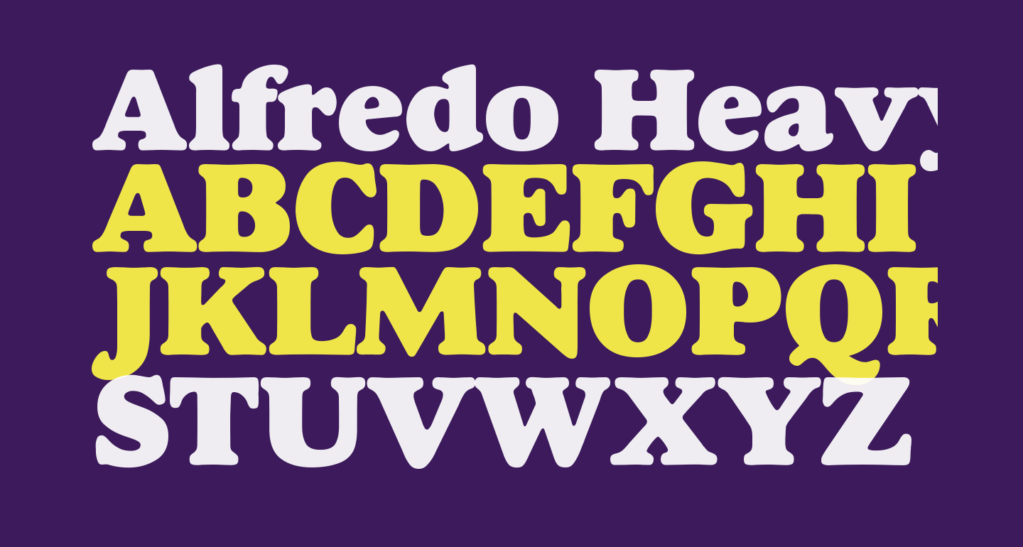 Alfredo Heavy free Font - What Font Is