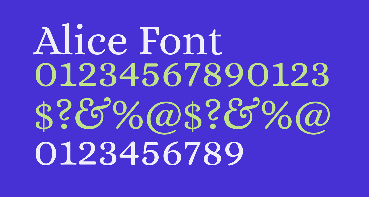 Alice free Font - What Font Is
