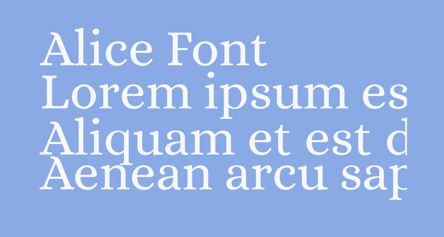 Alice free Font - What Font Is