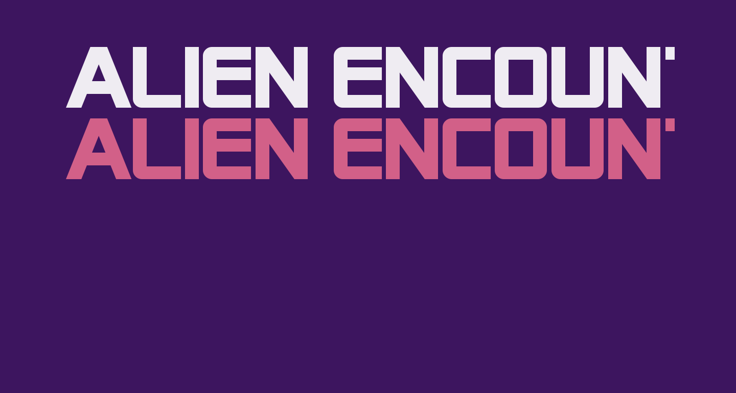 Alien Encounters Solid Bold free Font - What Font Is