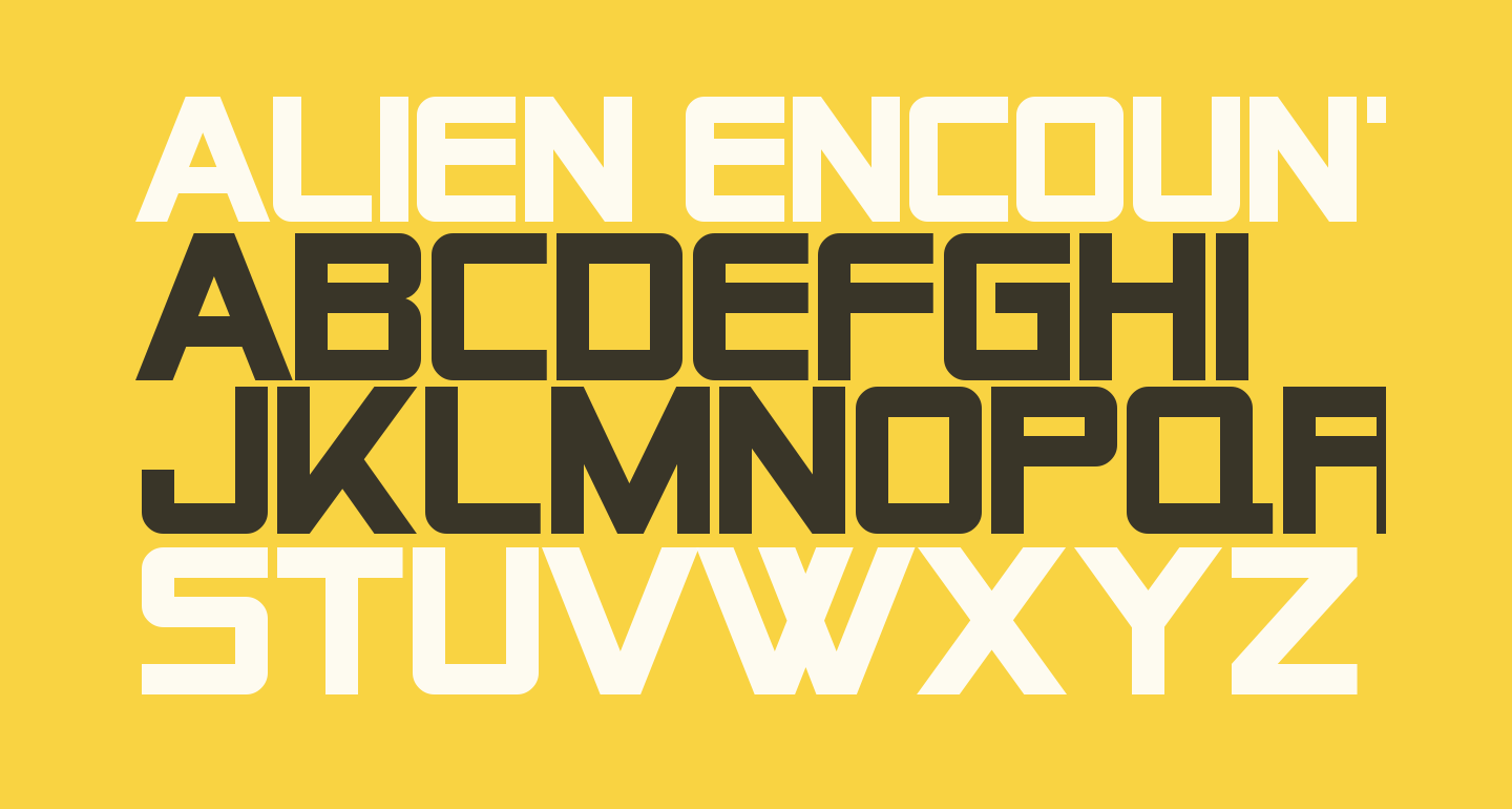 Alien Encounters Solid Bold free Font - What Font Is