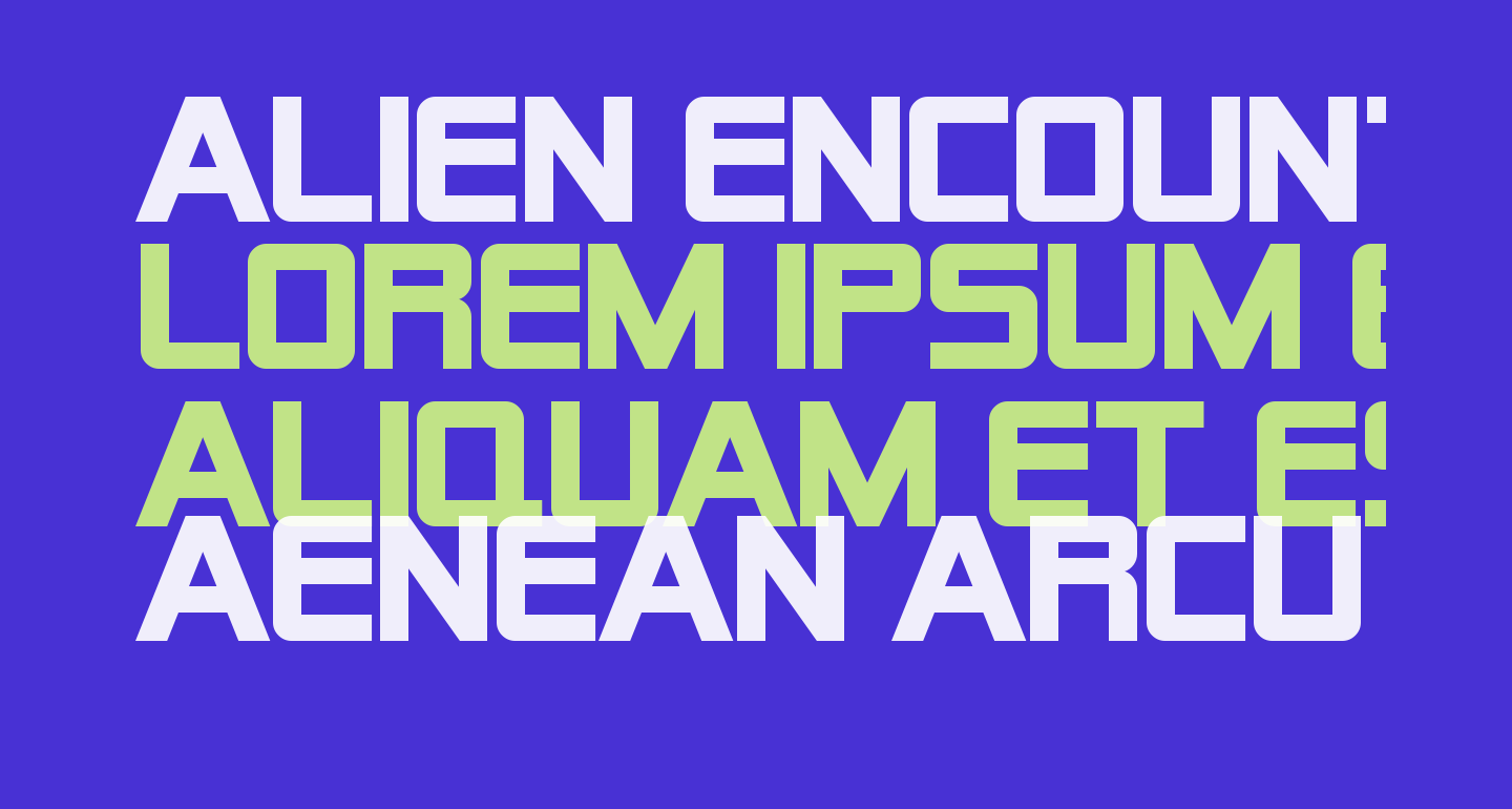 Alien Encounters Solid Bold free Font - What Font Is