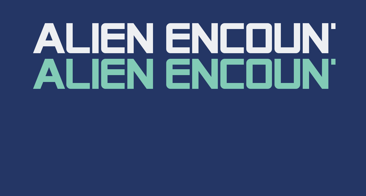 Alien Encounters Solid free Font - What Font Is