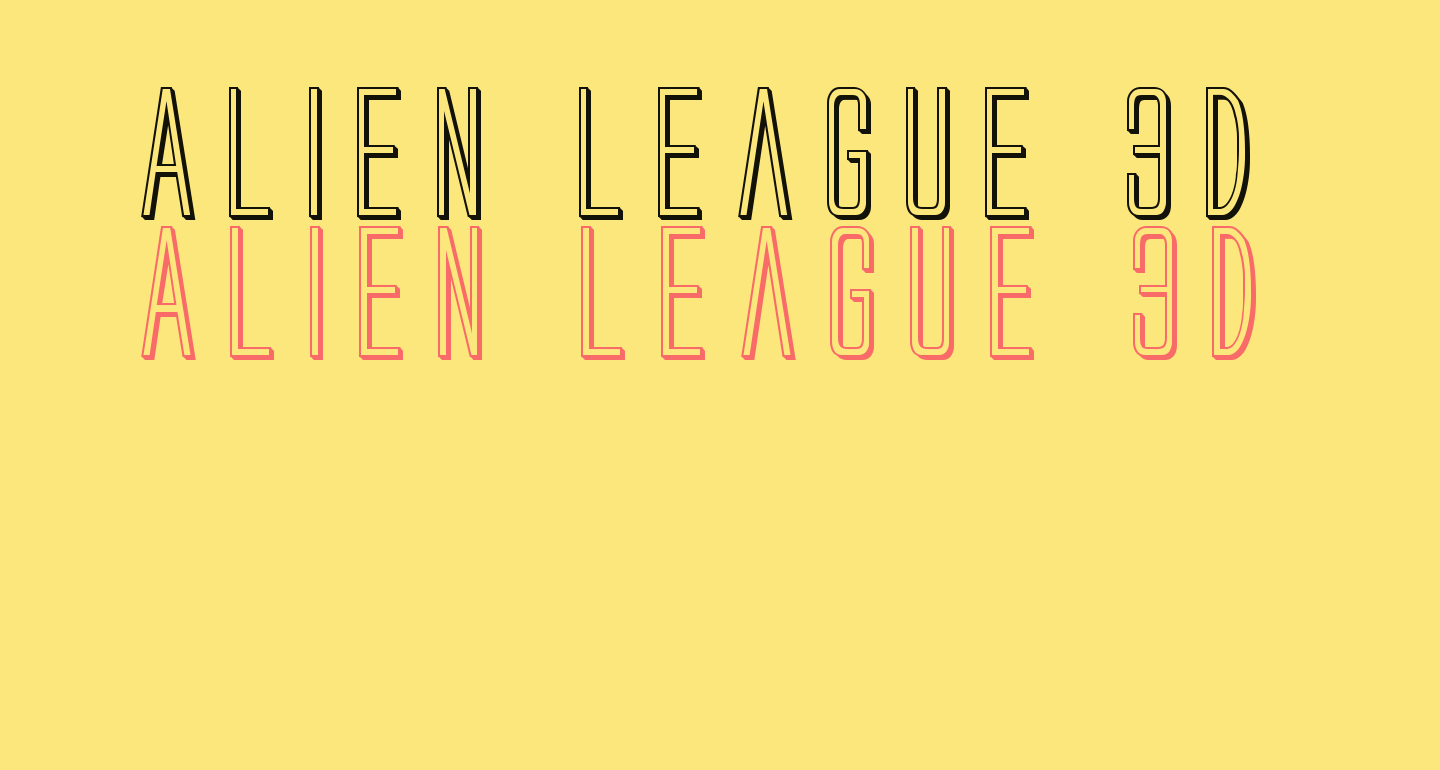 Alien League 3D free Font - What Font Is