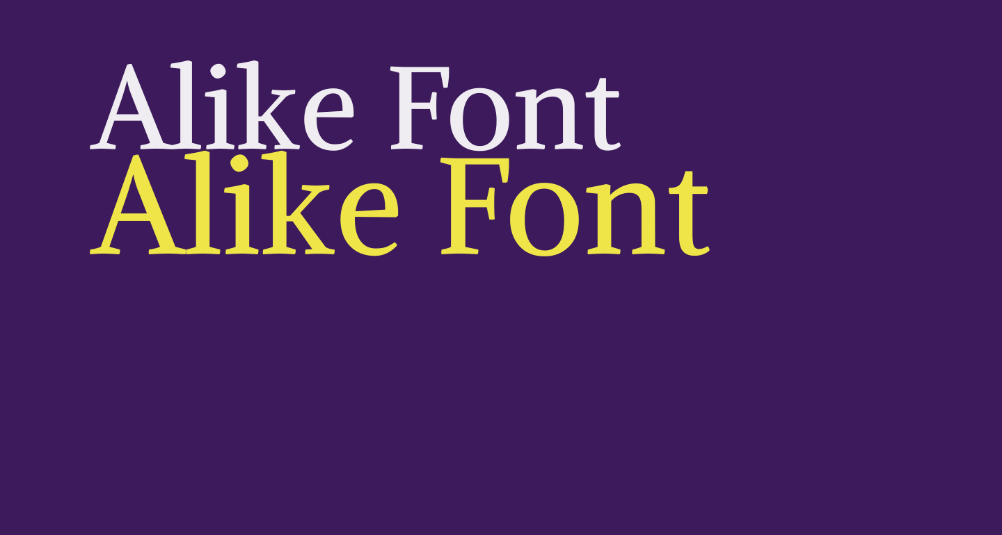 Alike free Font - What Font Is