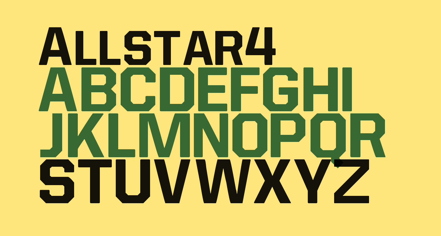 Allstar4 free Font - What Font Is
