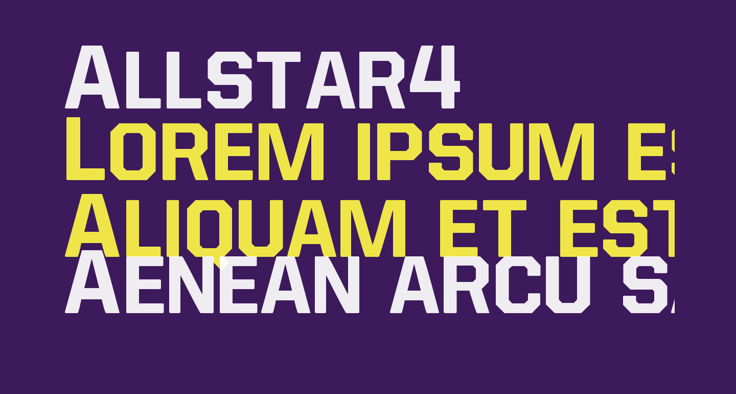 Allstar4 free Font - What Font Is