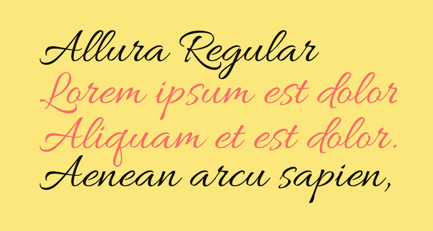 Allura Regular free Font - What Font Is