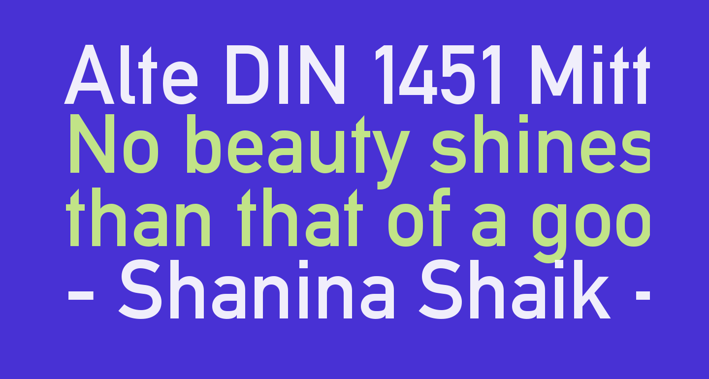 Alte DIN 1451 Mittelschrift free Font - What Font Is