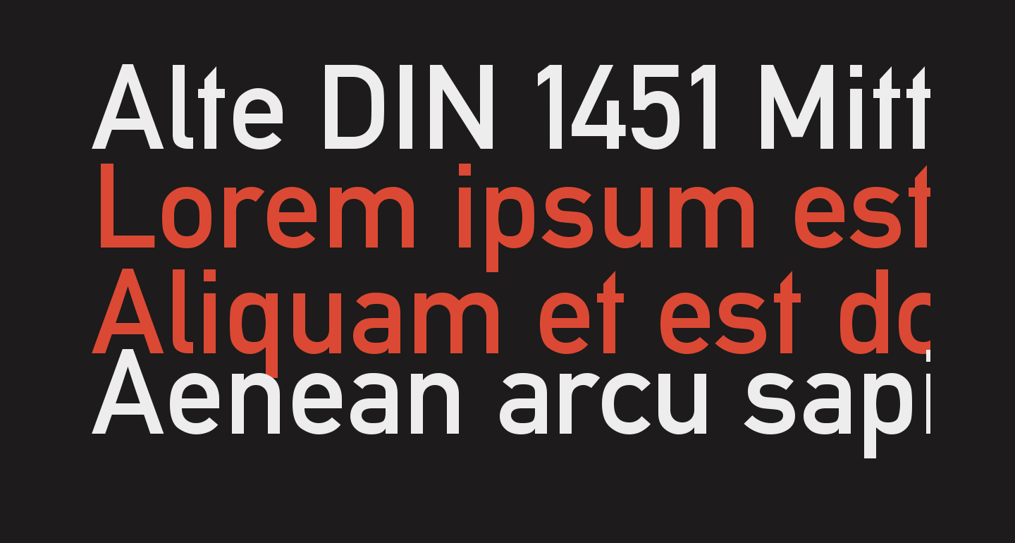 Alte DIN 1451 Mittelschrift free Font - What Font Is