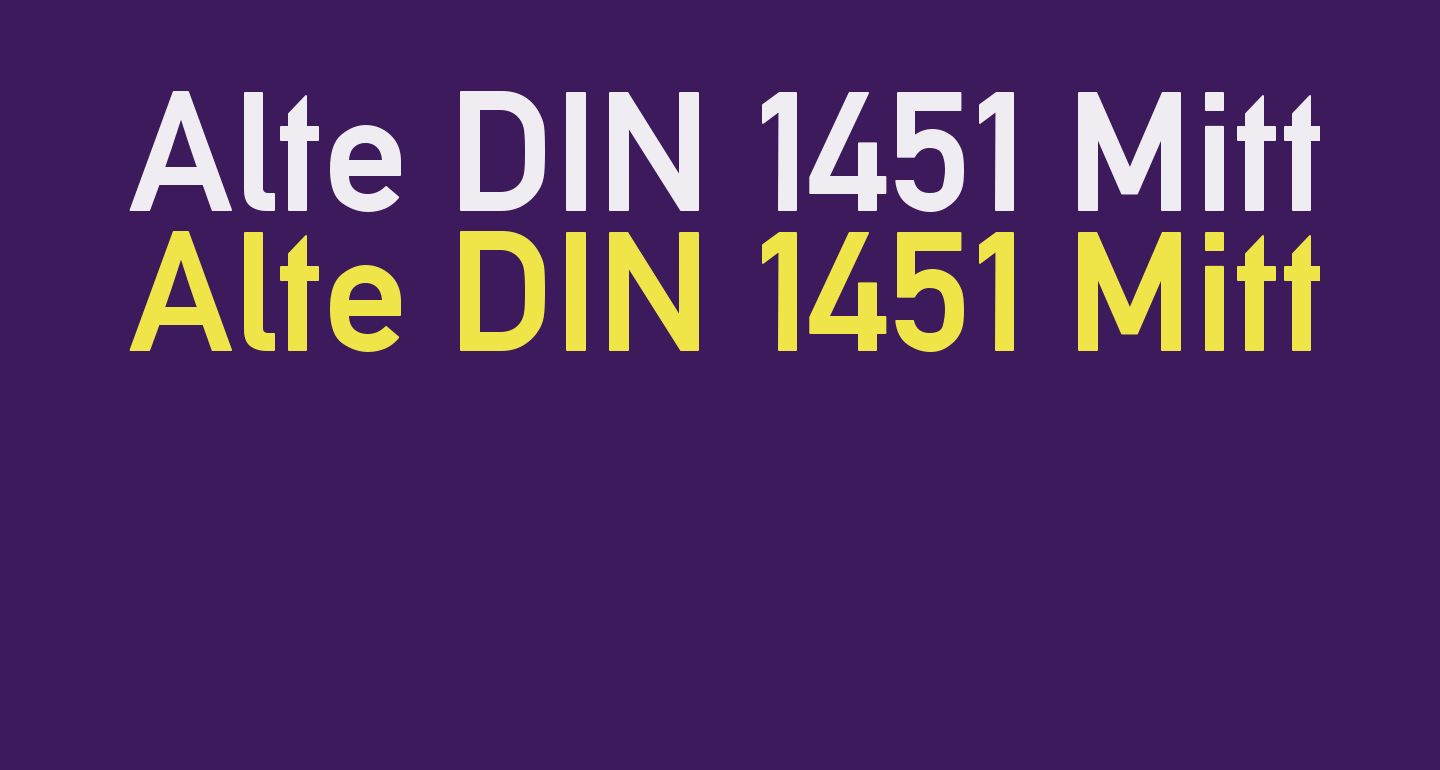 Alte DIN 1451 Mittelschrift gepraegt free Font - What Font Is