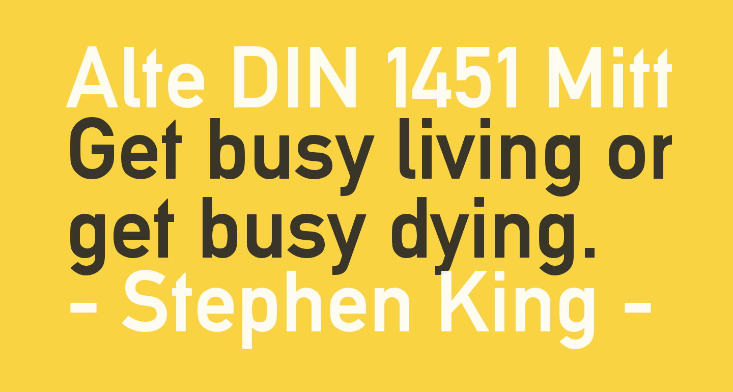 Alte DIN 1451 Mittelschrift gepraegt free Font - What Font Is