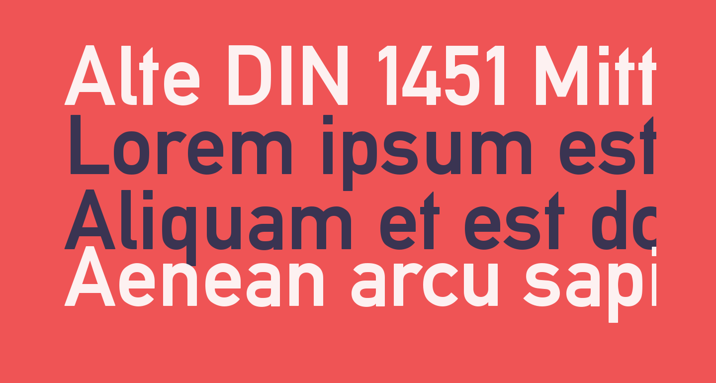 Alte DIN 1451 Mittelschrift gepraegt free Font - What Font Is