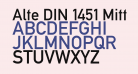 Alte DIN 1451 Mittelschrift free Font - What Font Is