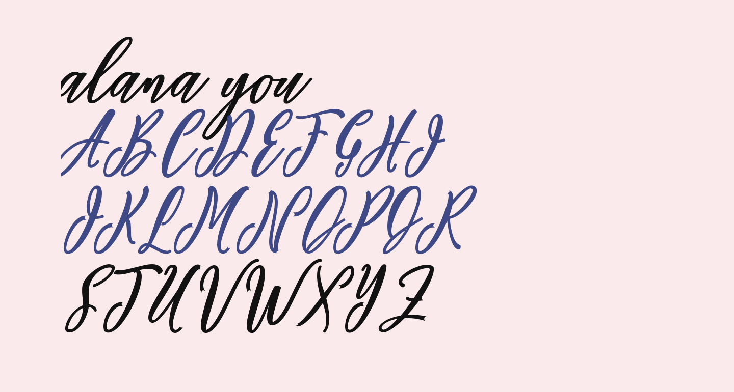 alana you free Font - What Font Is