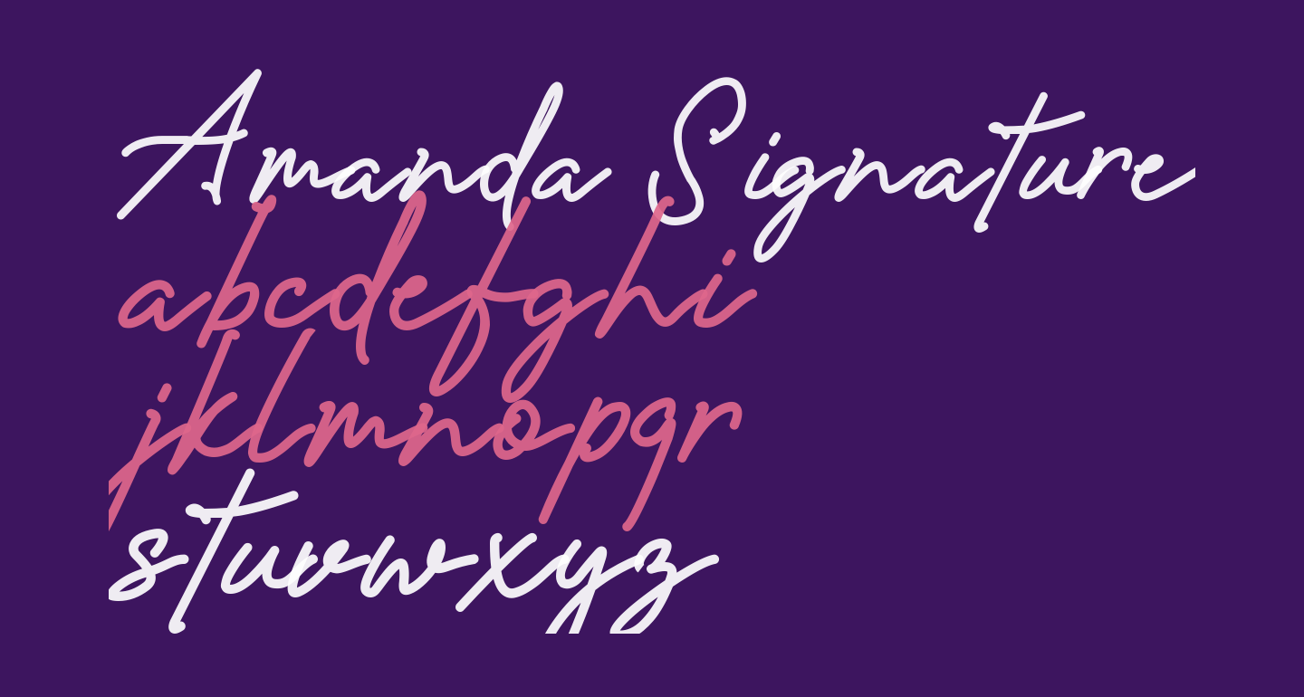 Amanda Signature free Font - What Font Is