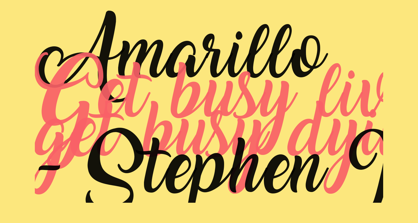Amarillo free Font - What Font Is