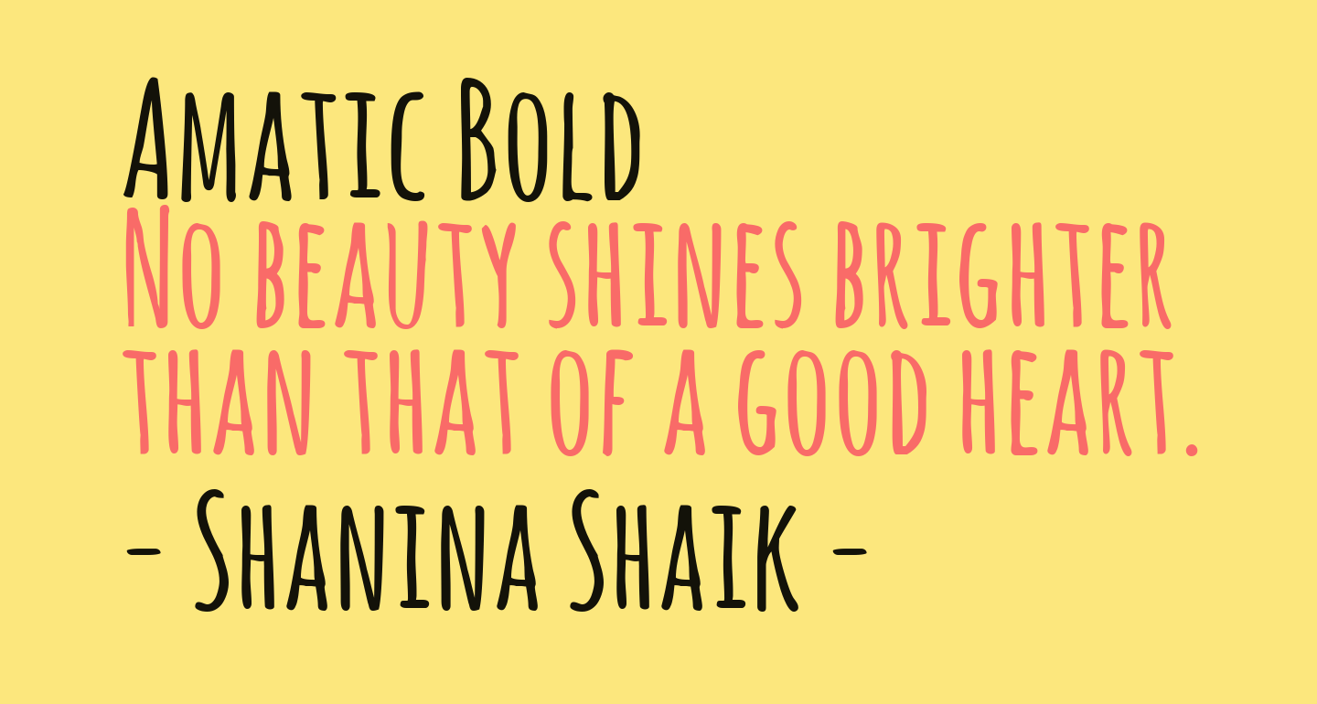 Amatic Bold free Font - What Font Is