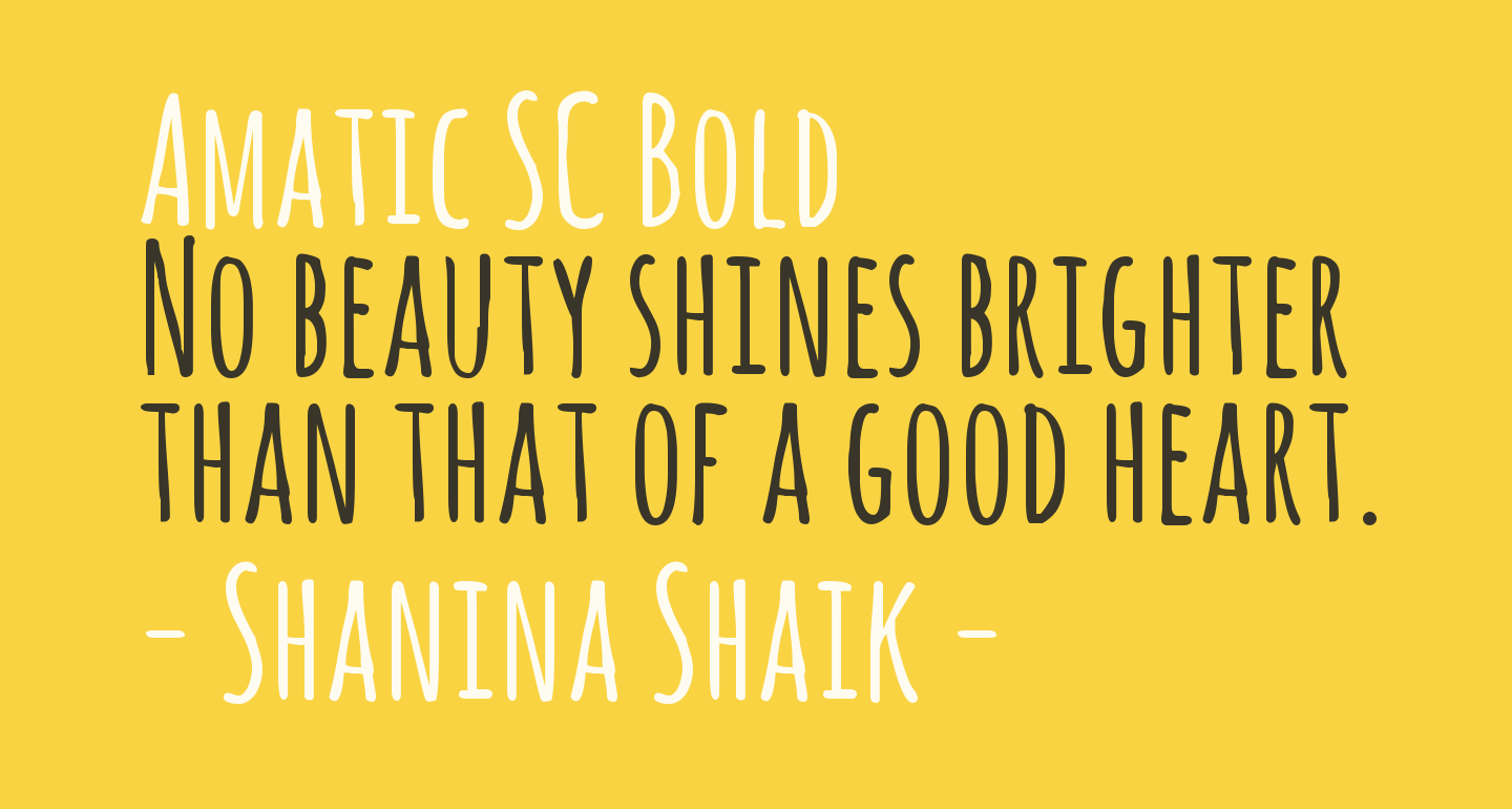 Amatic SC Bold free Font - What Font Is