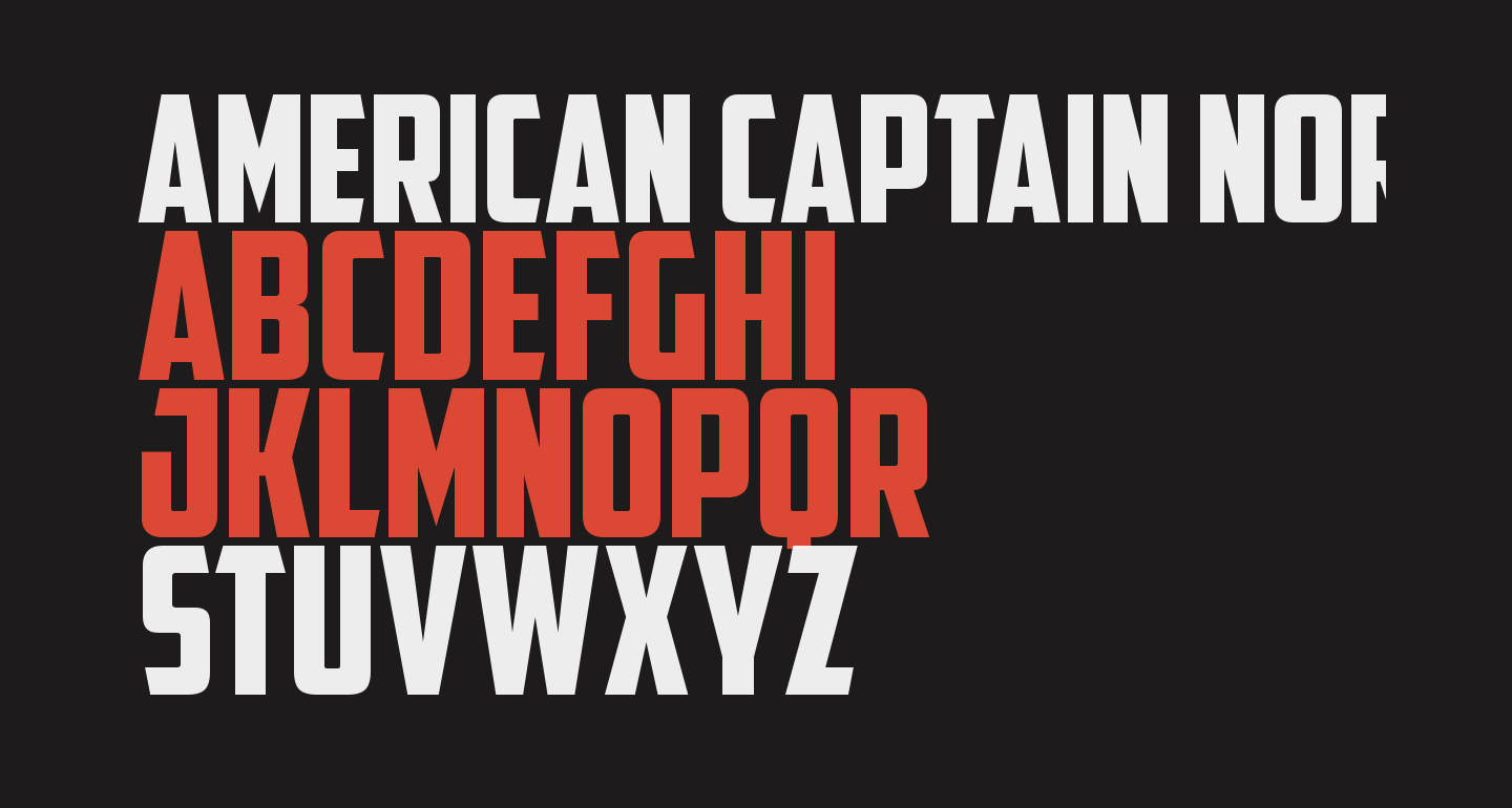 American Captain Normal free Font - What Font Is