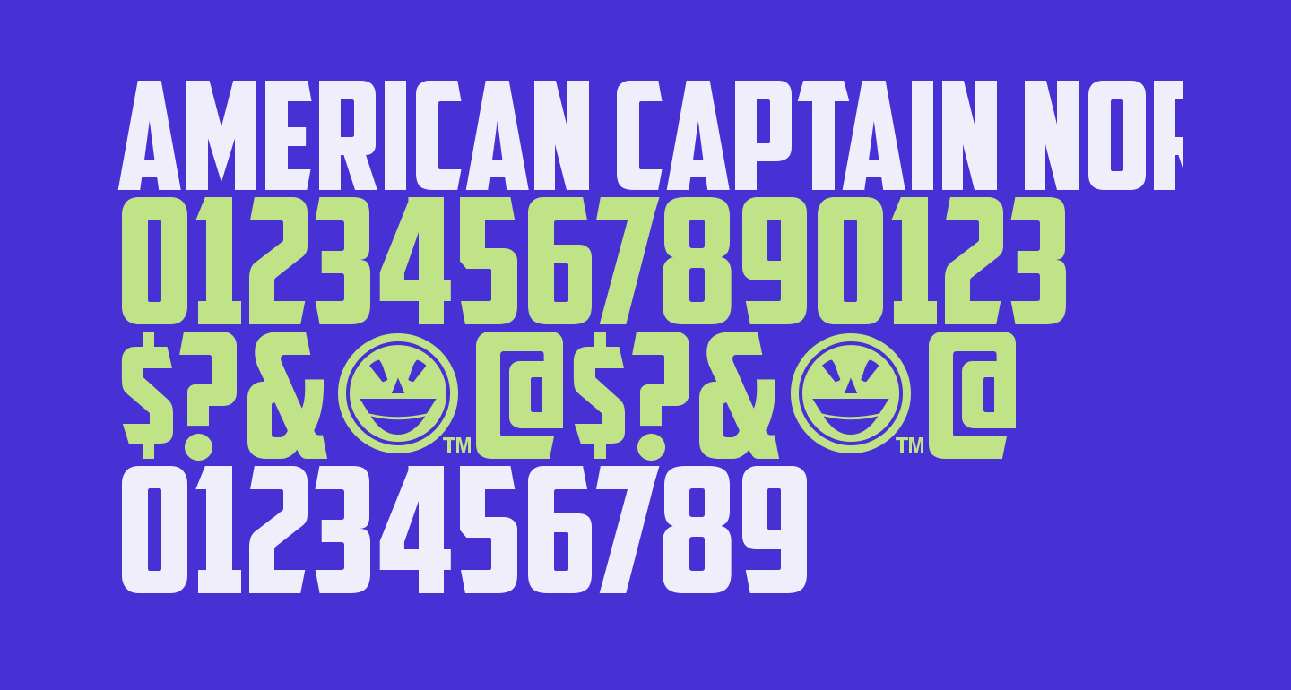 American Captain Normal free Font - What Font Is