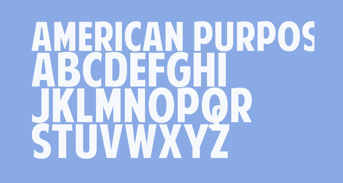 American Purpose free Font - What Font Is