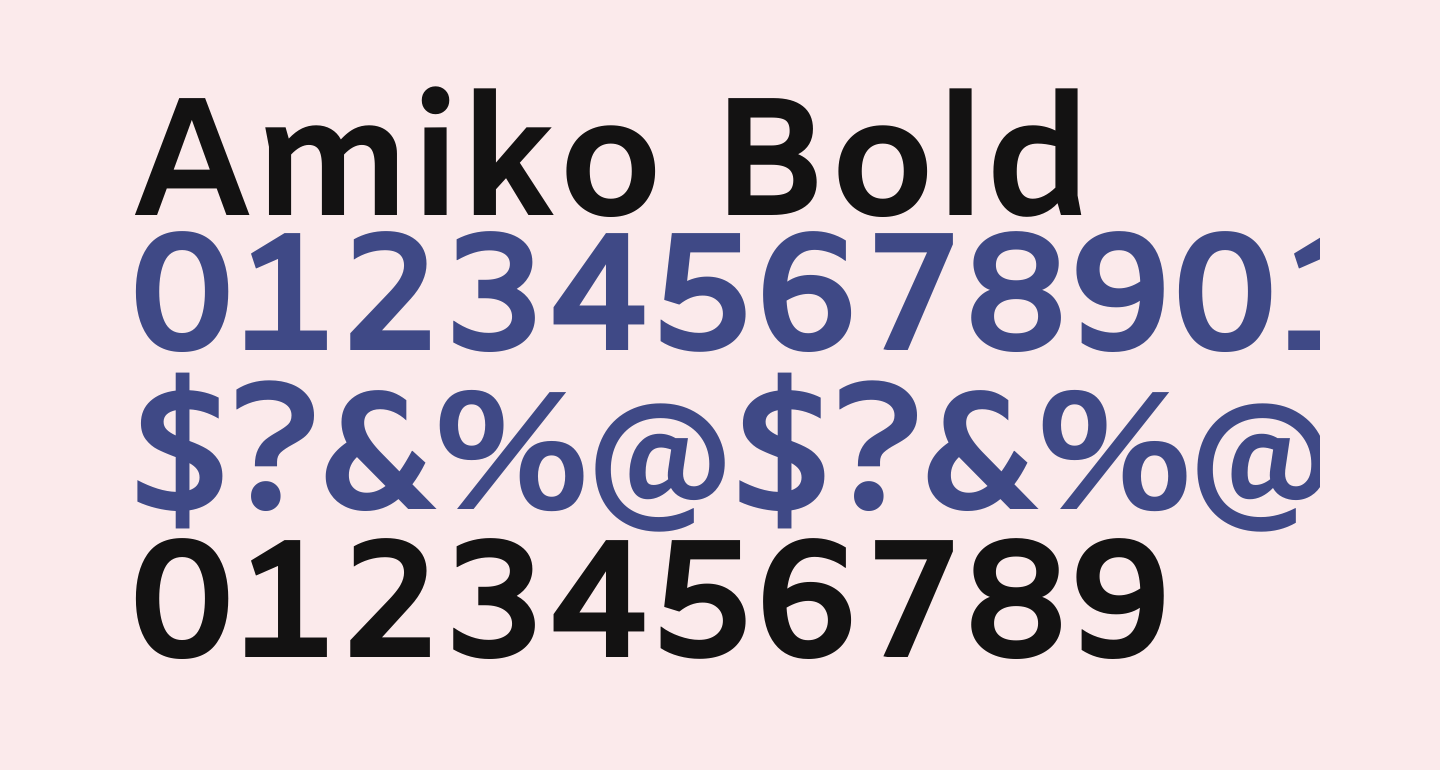 Amiko Bold free Font - What Font Is