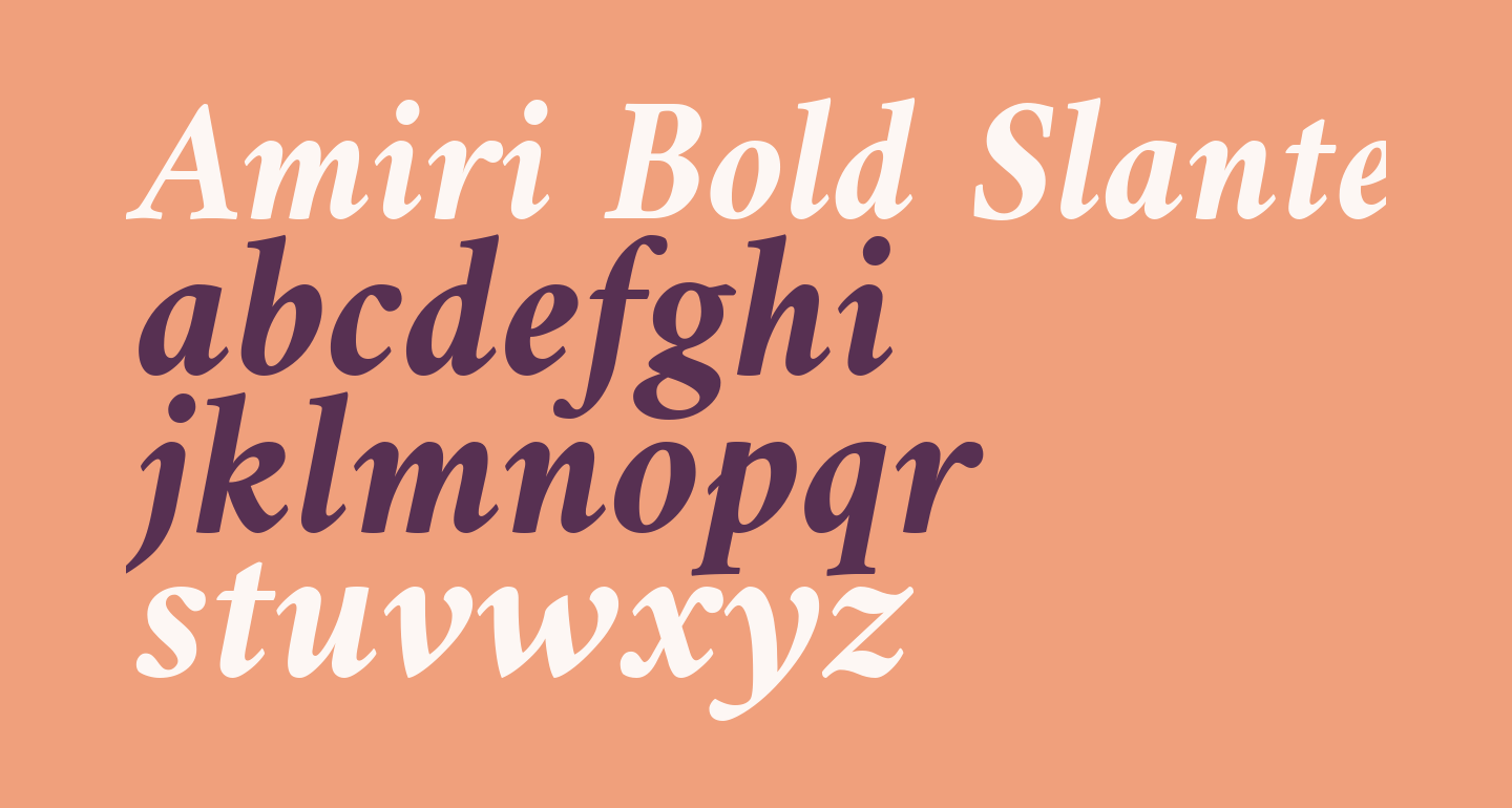 Amiri Bold Slanted free Font - What Font Is