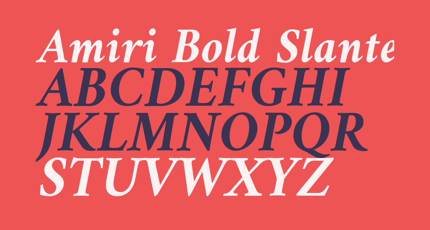 Amiri Bold Slanted free Font - What Font Is