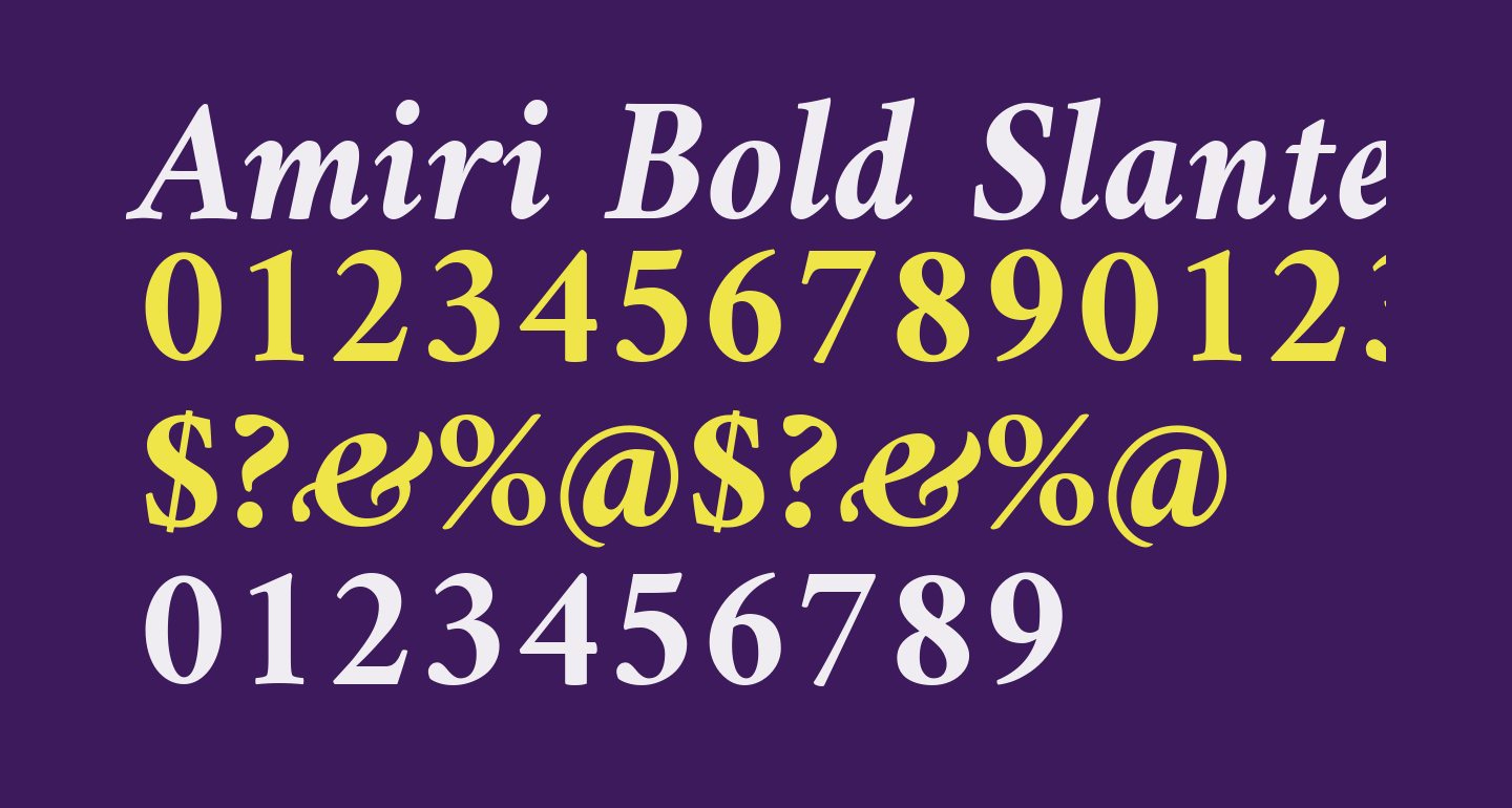 Amiri Bold Slanted free Font - What Font Is