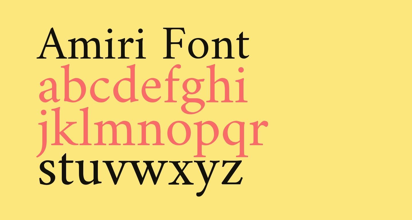 Amiri free Font - What Font Is